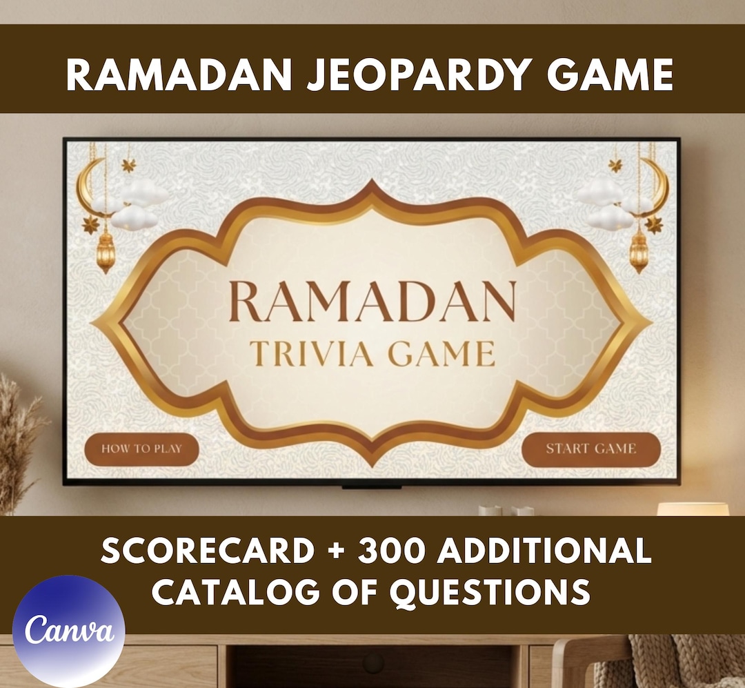 Ramadan Trivia Game, Editable Islamic Jeopardy Quiz, Family Game Night ...