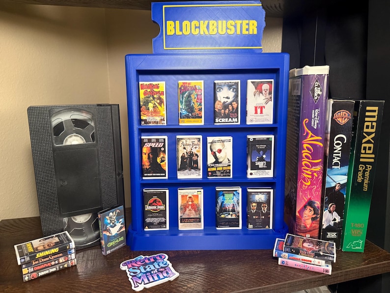 Blockbuster Mini VHS Display ( New Logo Version & MORE VHS Tapes) - Etsy
