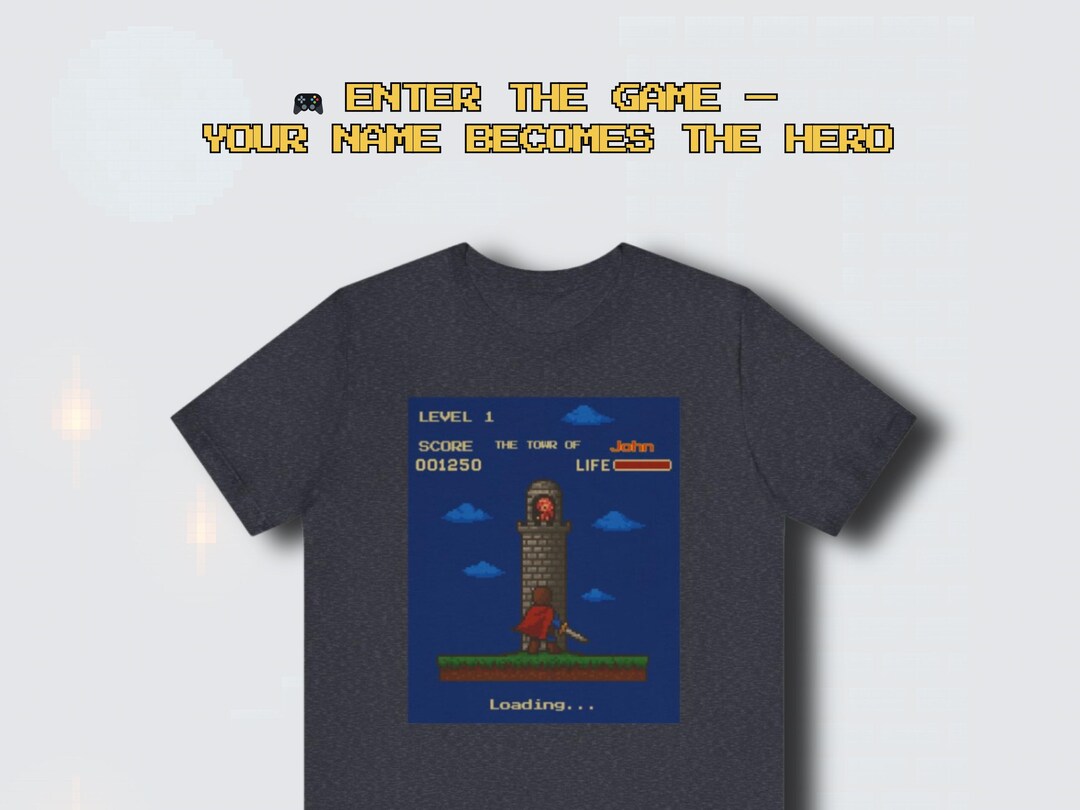 Scarlett Retro RPG "loading Screen" T-shirt | Personalized Pixel Art ...