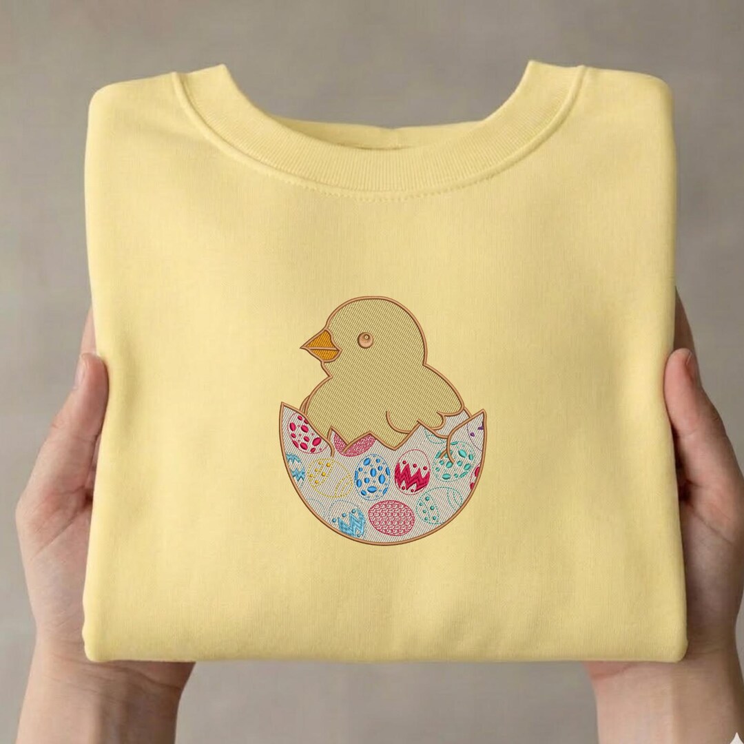 Easter Chick Embroidery Design, Cute Baby Chicken Digital File, Spring ...