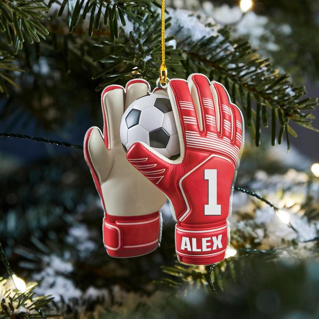 Personalized Soccer Goalkeeper Ornament, Custom Sports Christmas Decor ...