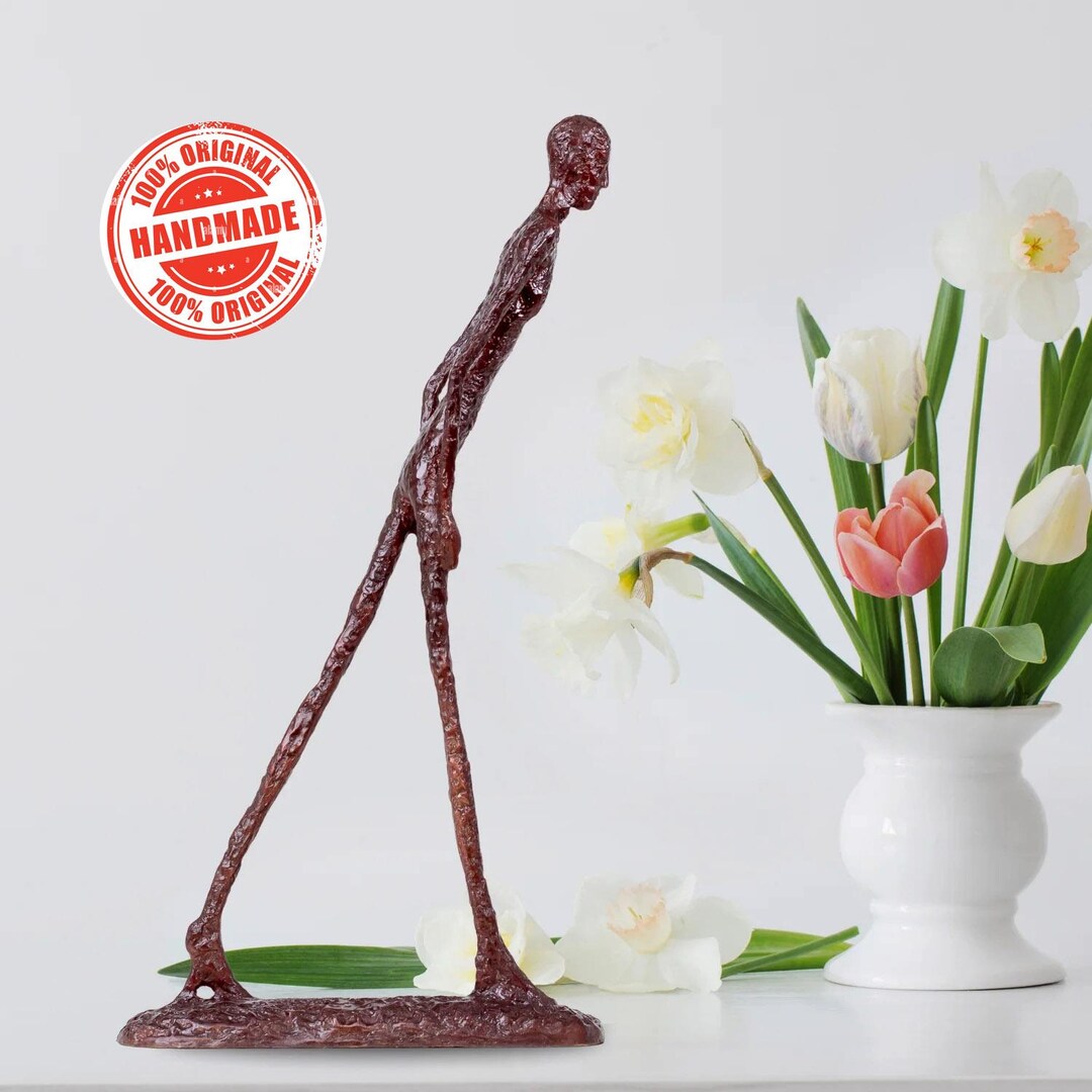 Giacometti Statue | Bronze Walking Man Statue | Abstract Skeleton ...