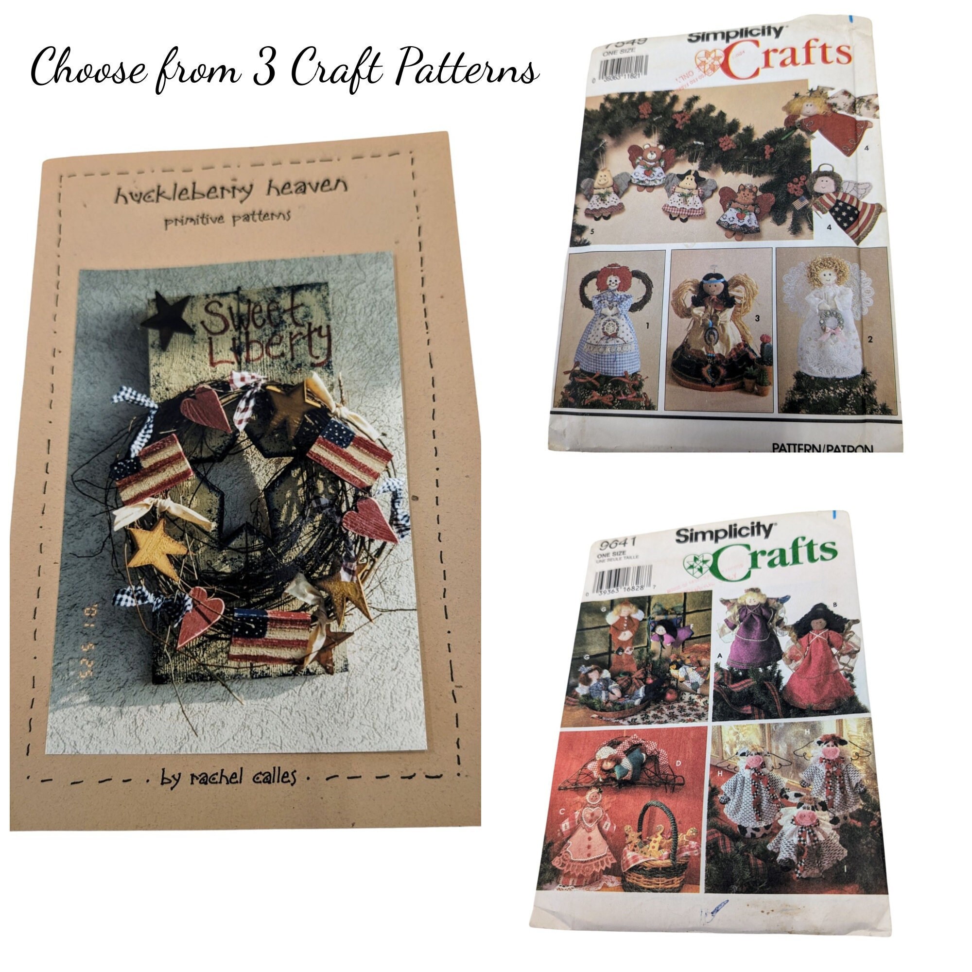 Simplicity Vintage Craft Patterns, Choose From 3 Patterns, Christmas ...