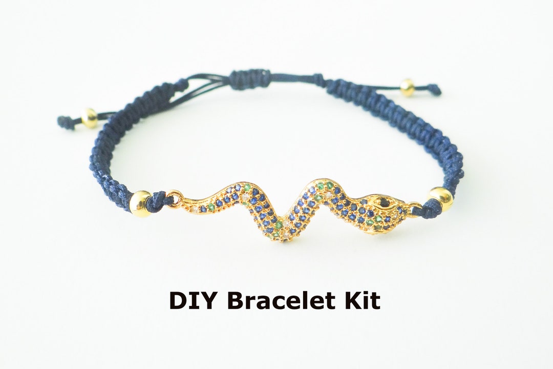 DIY Bracelet Kit - Macrame Snake Bracelet Tutorial - Etsy