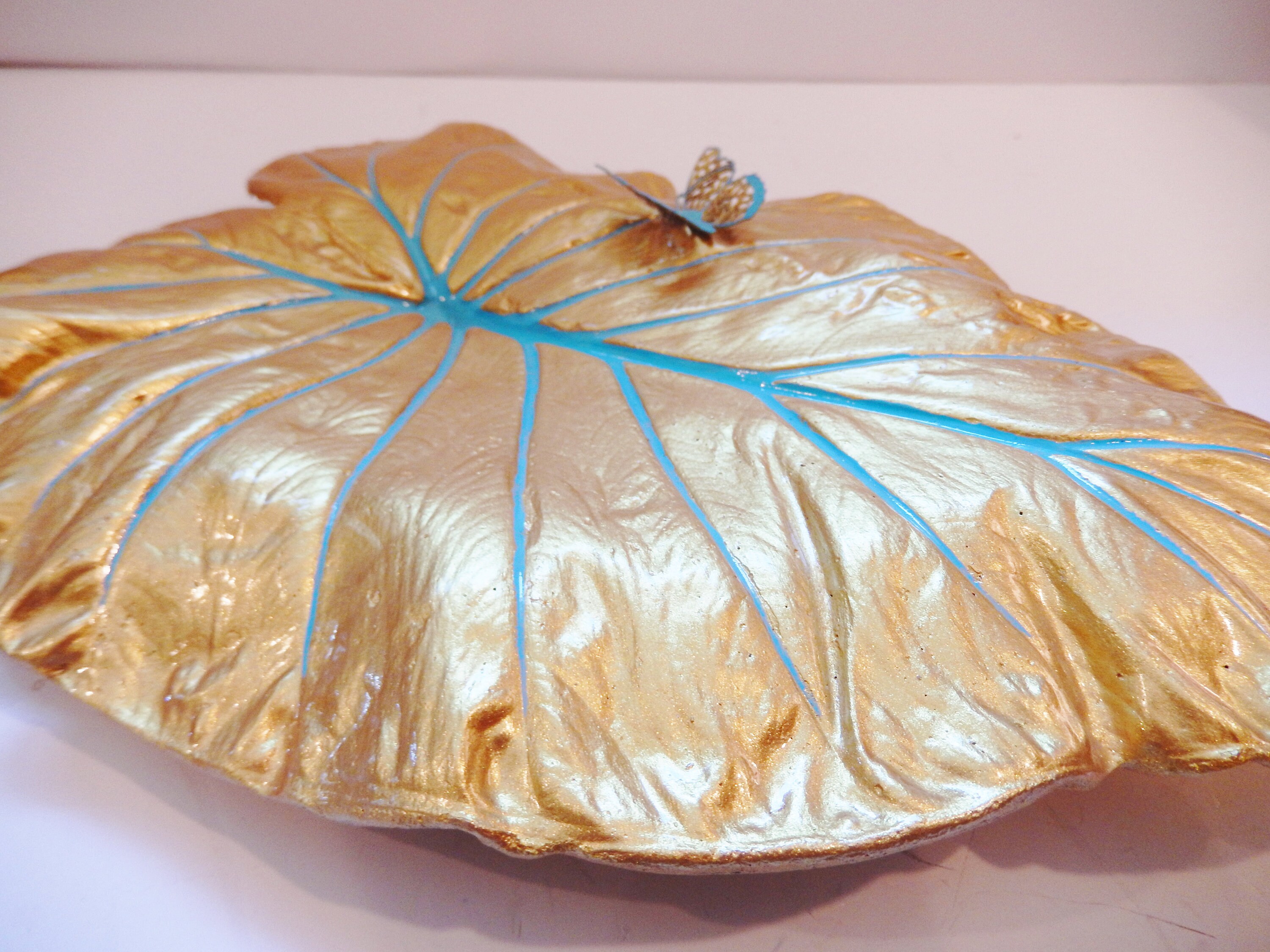 Concrete Elephant Ear Leaf Casting Metal Butterfly - Etsy