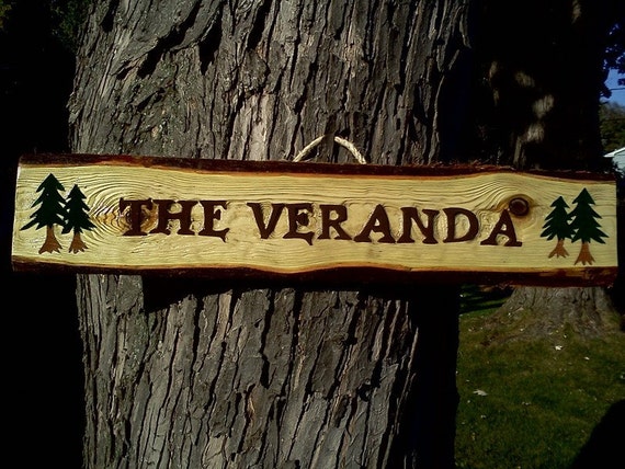 The Veranda... Personalized Wooden Sign | Etsy
