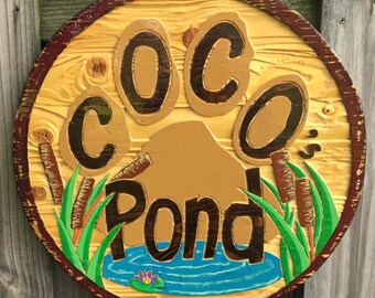 Wooden Pond Sign Custom - Etsy