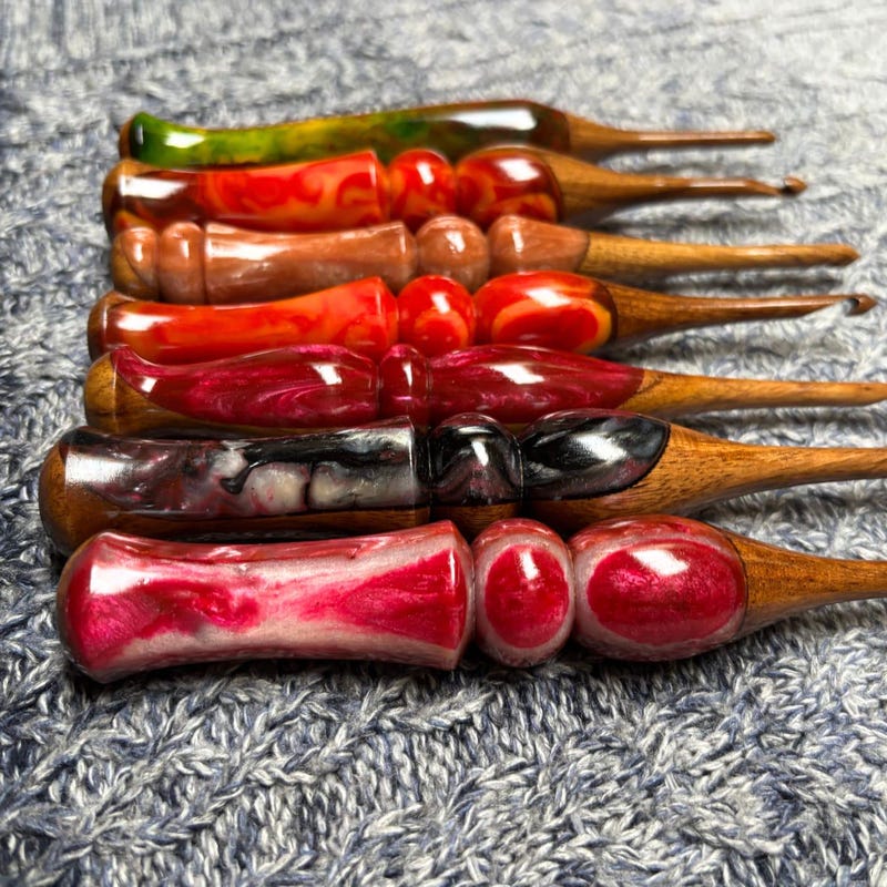Resin Crochet Hook Set - Etsy
