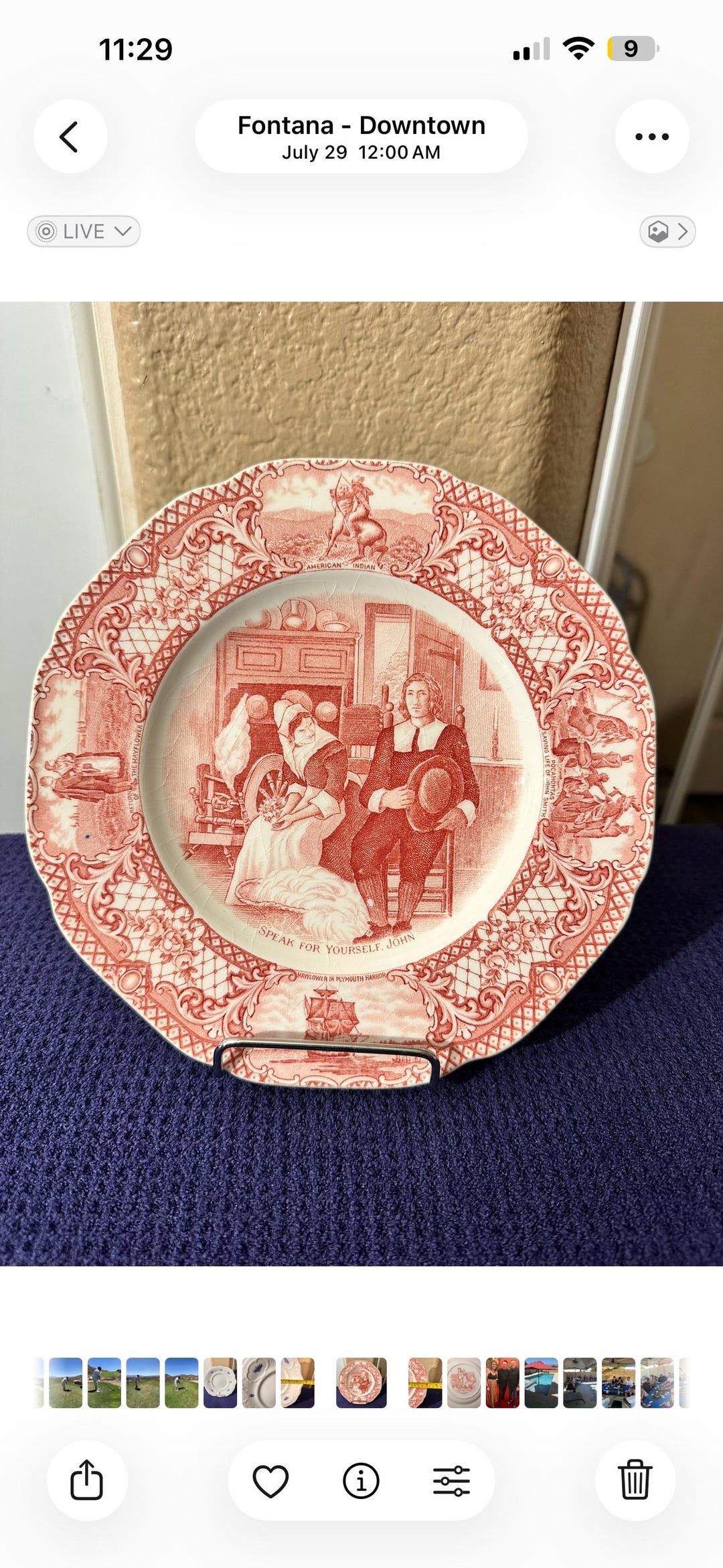 Crown Ducal Colonial Times Salad Plate Historic Scenes - Etsy