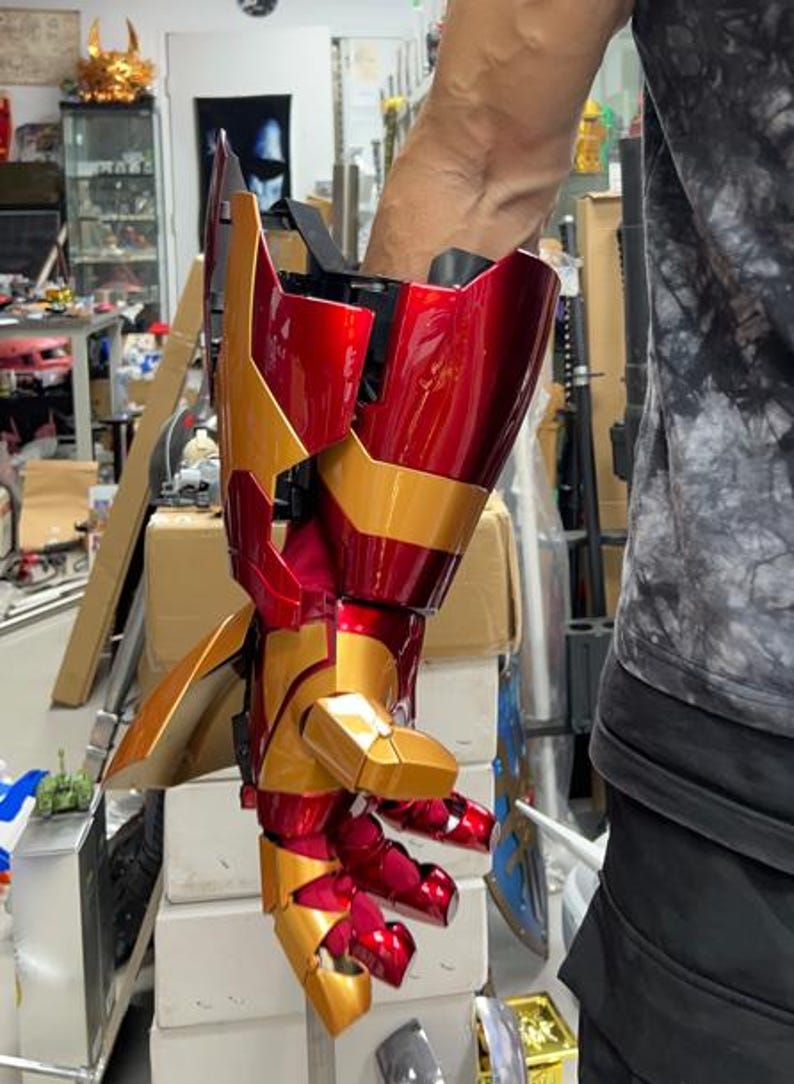 LED Ironman Mk42 Gauntlet Cosplay Life Size Forearm Arm Hand Armor ...