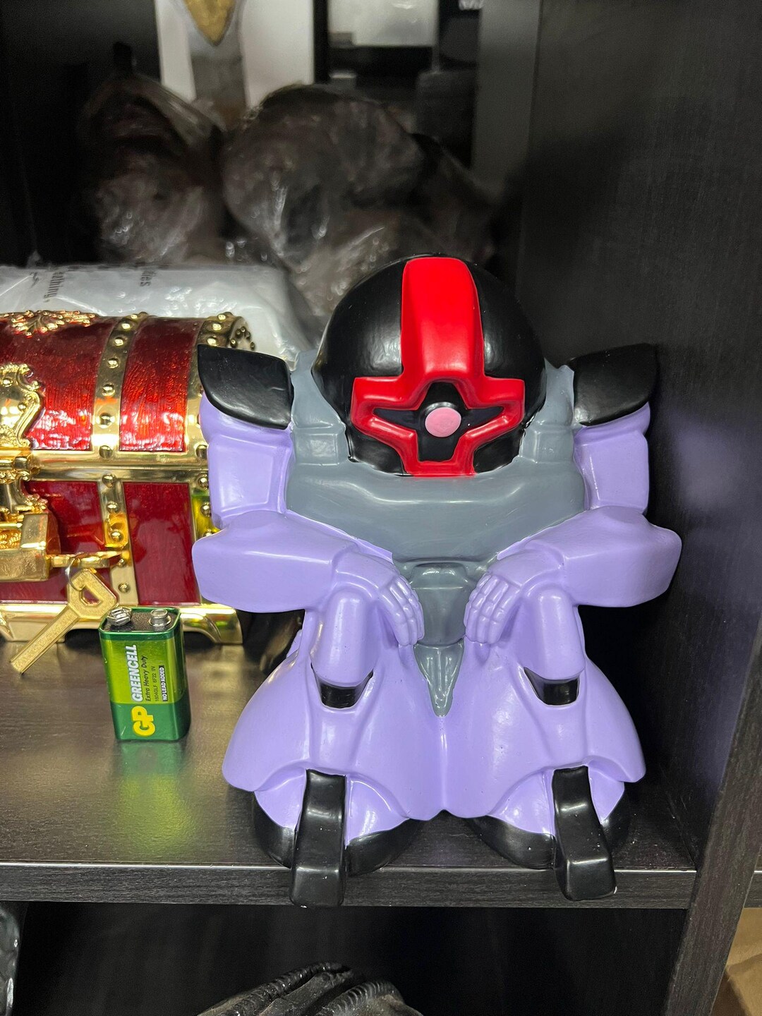 SD Gundam Dom Jumbo Coin Bank Figure Zeon Zaku Saving Jar Extra Large ...