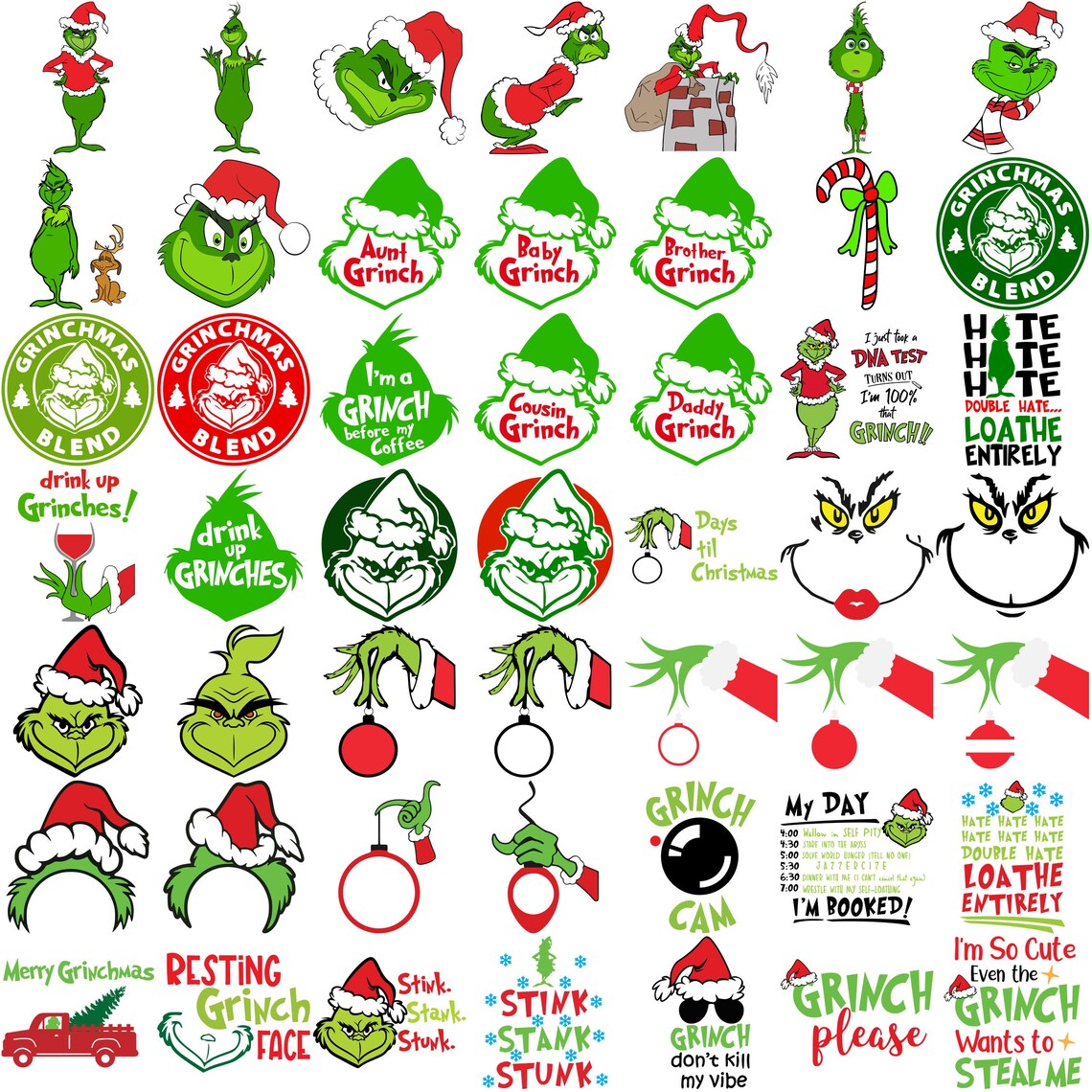 Mega Bundle PNG SVG Grinch Christmas | Grinch Png & Svg| Christmas ...