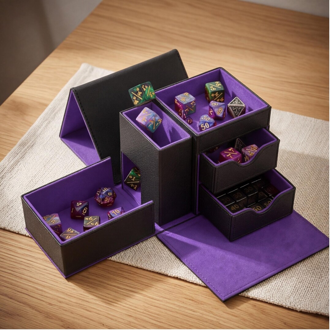 Modular Foldable Dice Tower and Tray With Drawer Storage – Portable RPG ...