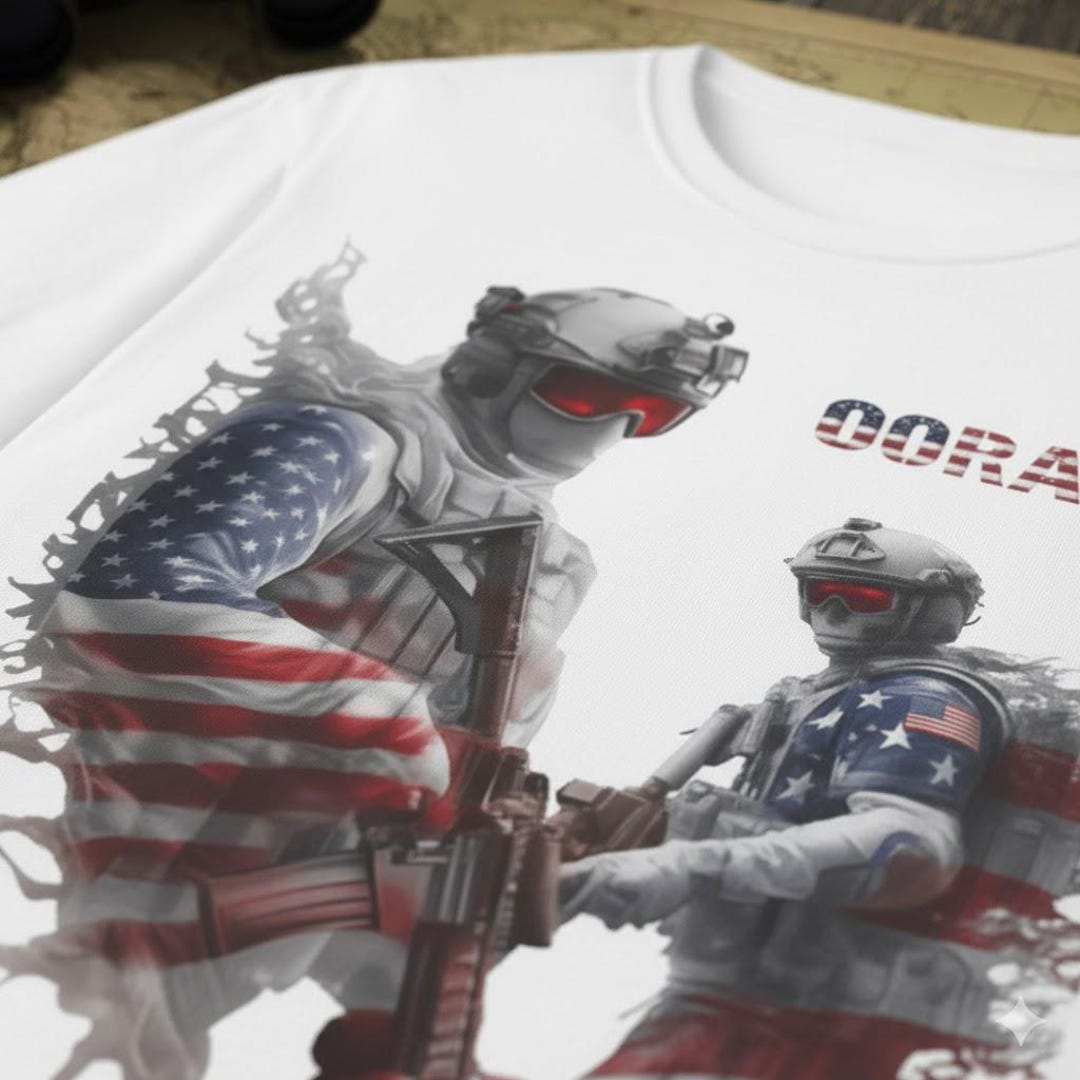 Oorah Military Graphic Tee | USA Flag Soldier Patriotic Shirt - Etsy