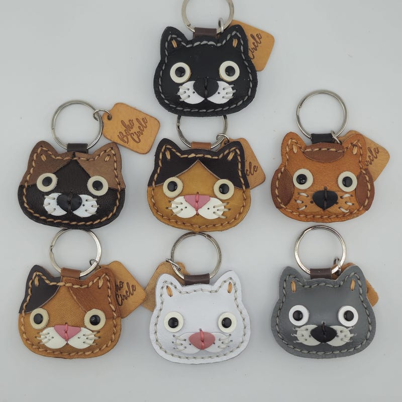 Leather Kawaii Bag Charms - Etsy UK
