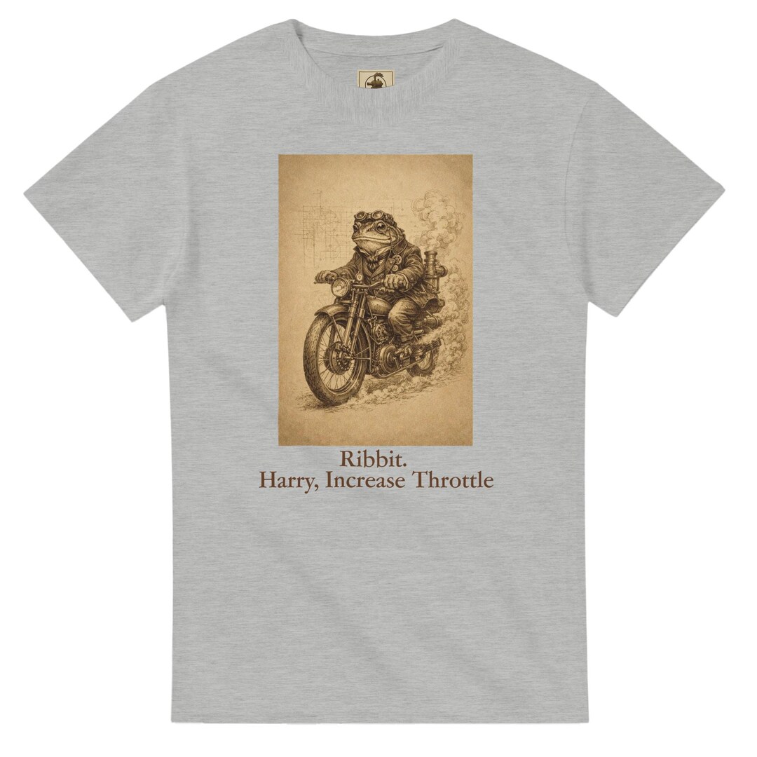 Personalized Steampunk Frog T-shirt – "ribbit. Increase Throttle." - Etsy