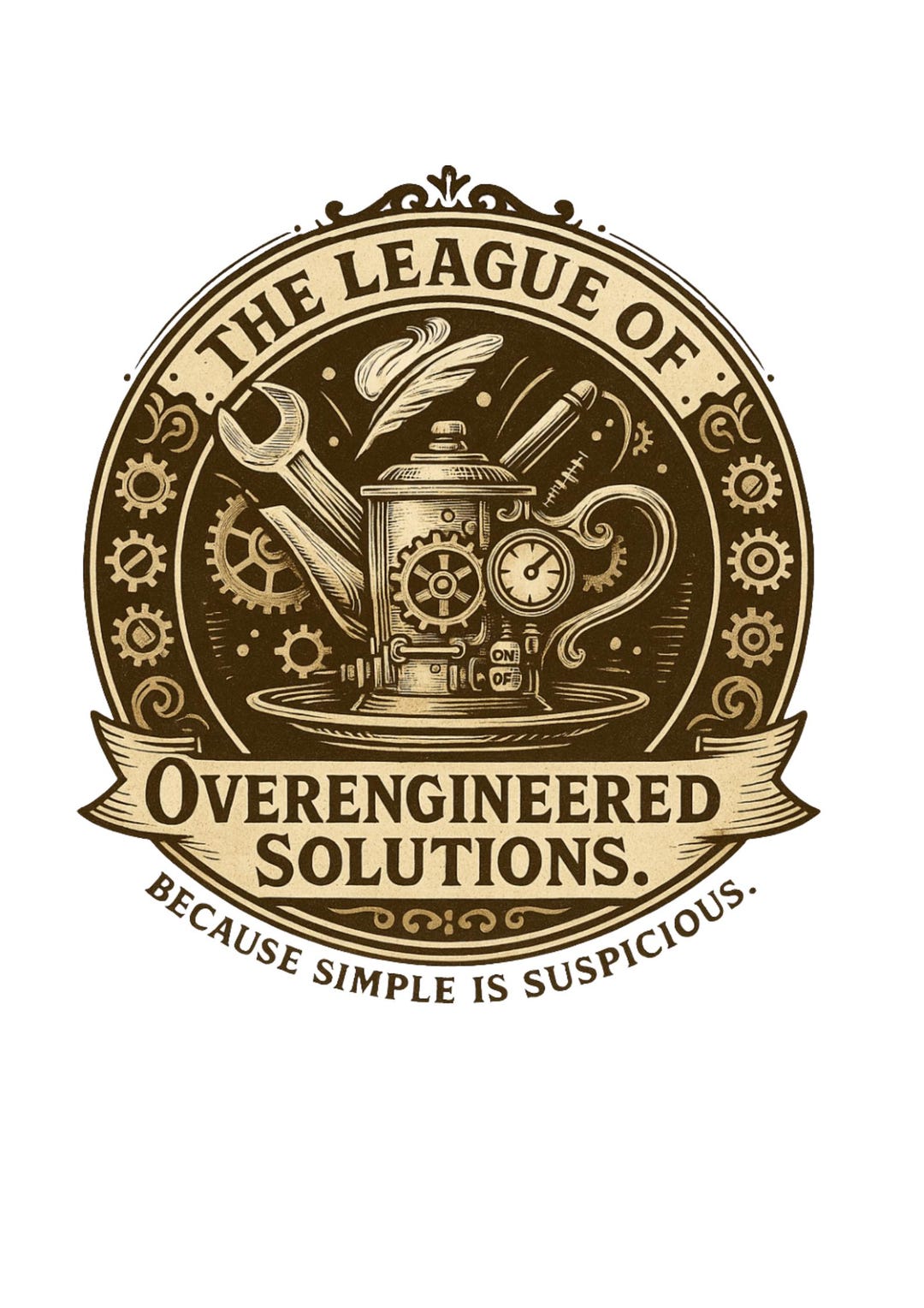 The League of Overengineered Solutions – 11oz Ceramic Mug Ceramic White ...