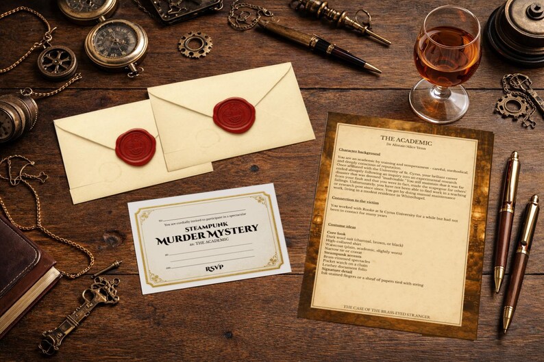 Steampunk Murder Mystery Party Event for 6-10 Guests: the Case of the ...