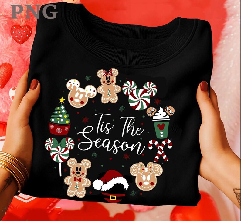 Tis the Season Mickey and Minnie Png, Mickey Minnie Gingerbread ...