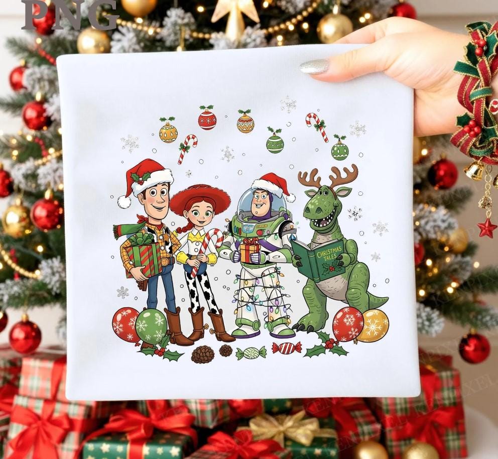 Merry Christmas Toy Story Png, Jessie and Woody Santa, Digital Downoad ...