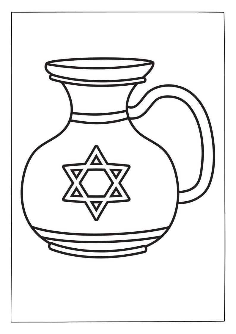 Hanukkah Coloring Pages - Set of 15 Chanukah Activity Sheets (instant ...