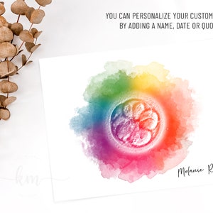 Rainbow Baby Custom IVF Embryo Art, Father's Day Gift, Baby Keepsake ...