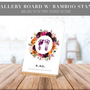 Baby Footprint Art, Newborn Footprints, Boho Nursery Wall Art ...