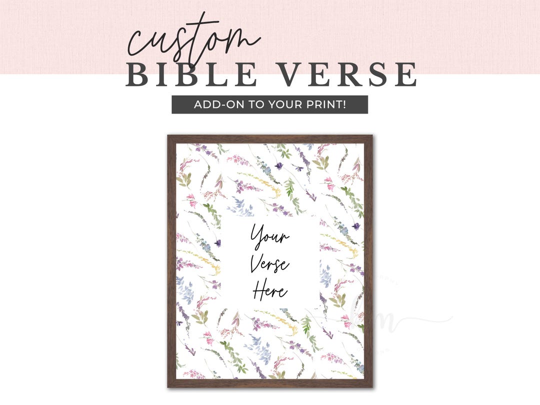 ADD-ON Custom Bible Verse, Change Verse on Ultrasound or Footprint Art ...