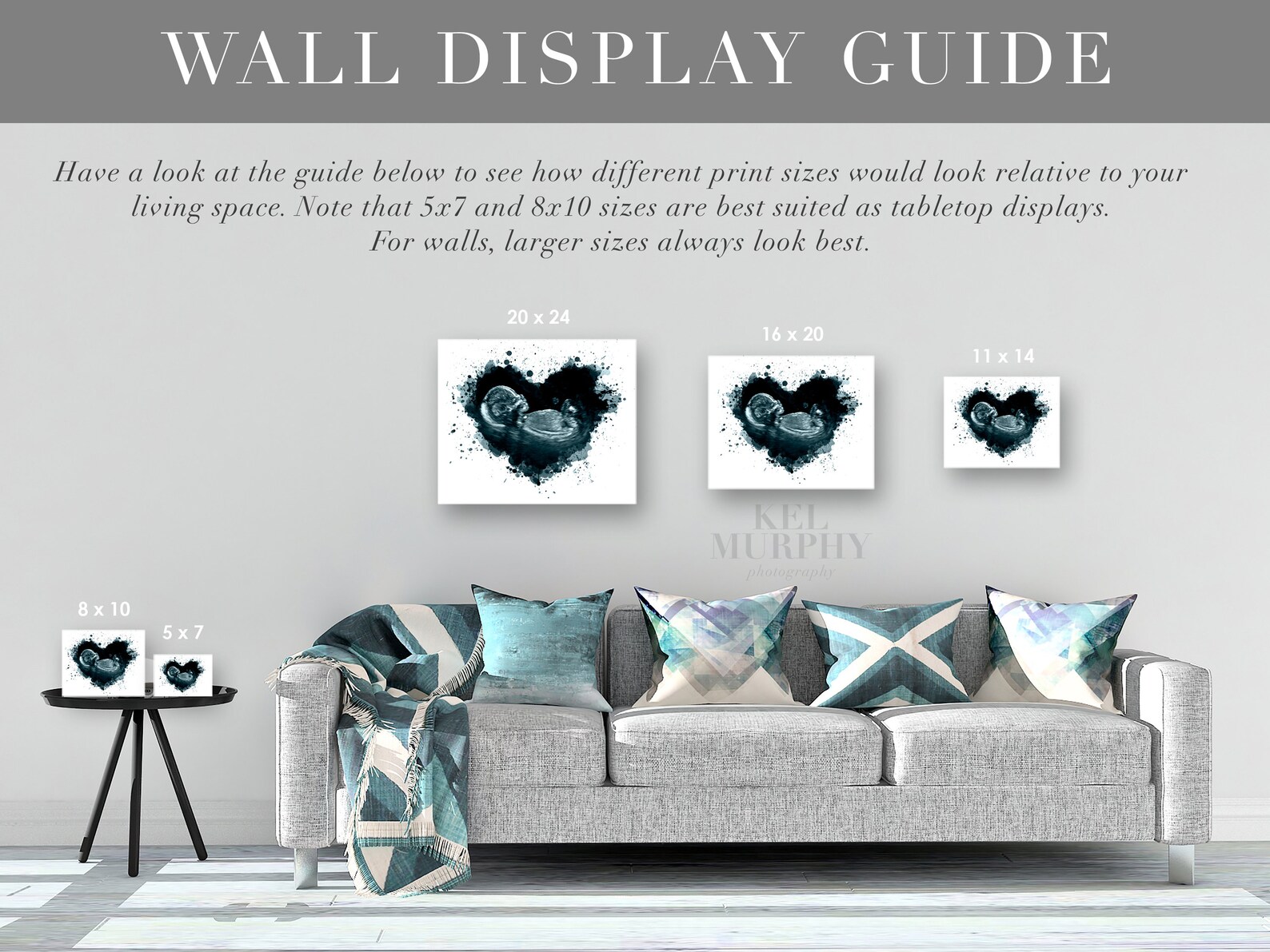 Watercolor Ultrasound Art With Heartbeat Soundwave Baby | Etsy