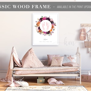 Baby Footprint Art, Newborn Footprints, Boho Nursery Wall Art ...