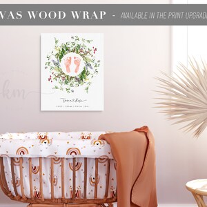 Baby Footprint Art, Newborn Footprints, Boho Nursery Wall Art ...