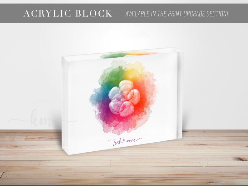 Rainbow Baby Custom IVF Embryo Art Watercolor Print - Etsy