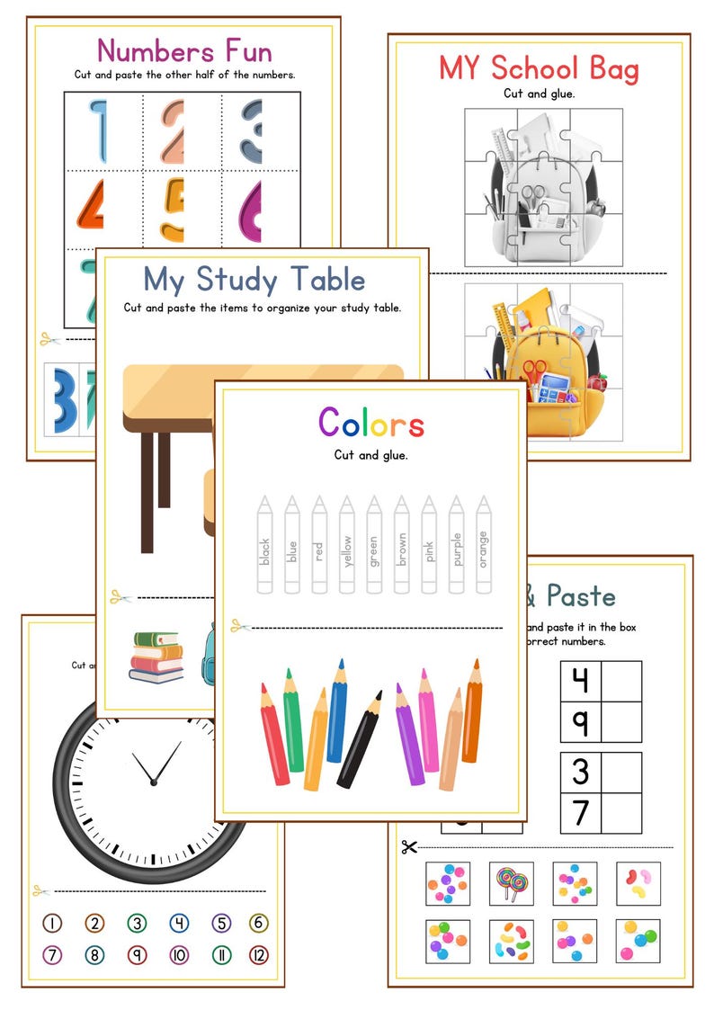 Easy to Do Cut and Paste Activities for Kindergarten | 25+ Fun Scissor ...