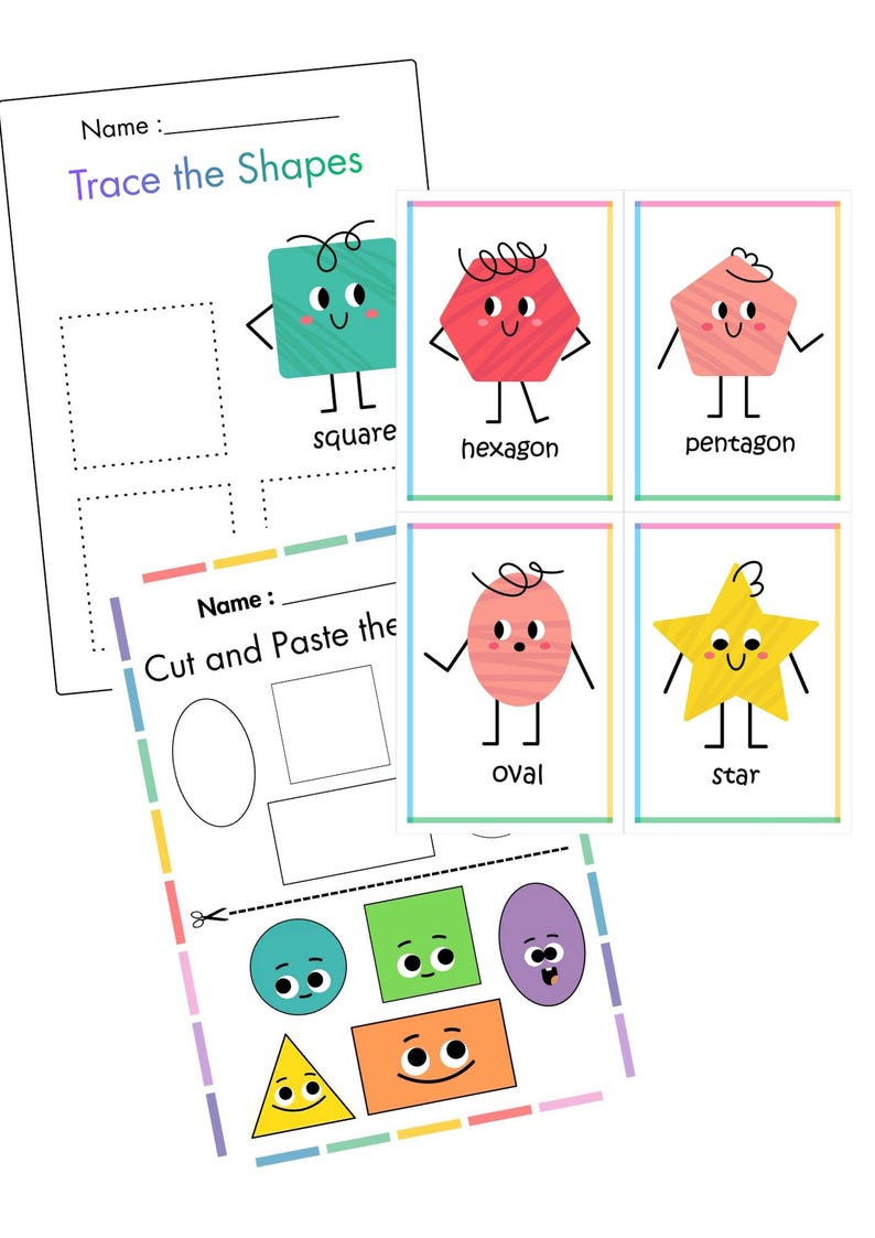 My Book of Shapes | Shapes Learning Pack for Pre Kindergarten - Etsy