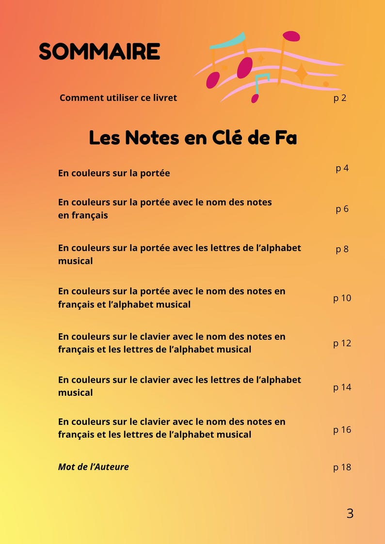 The Notes Are Shown in Color in the Bass Clef on the Staff and on the ...