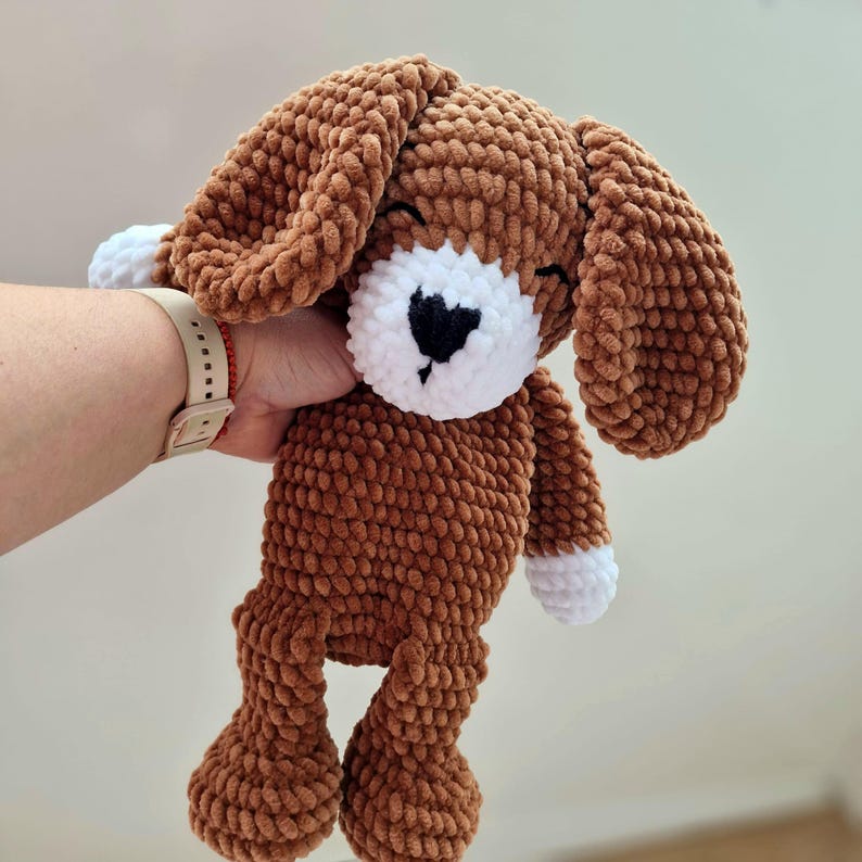 Crochet Puppy Snuggler Pattern, Amigurumi Dog Lovey, Baby Plush Comfort ...