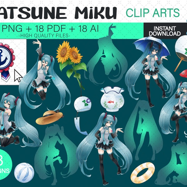 Hatsune Miku Png - Etsy