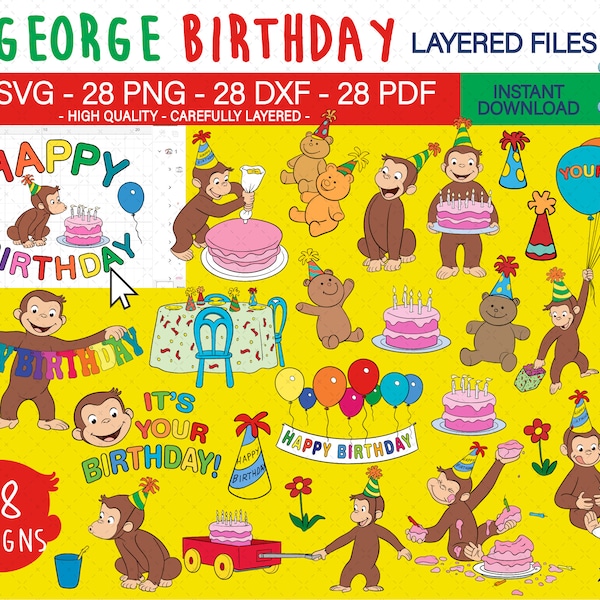 Curious George Birthday - Etsy