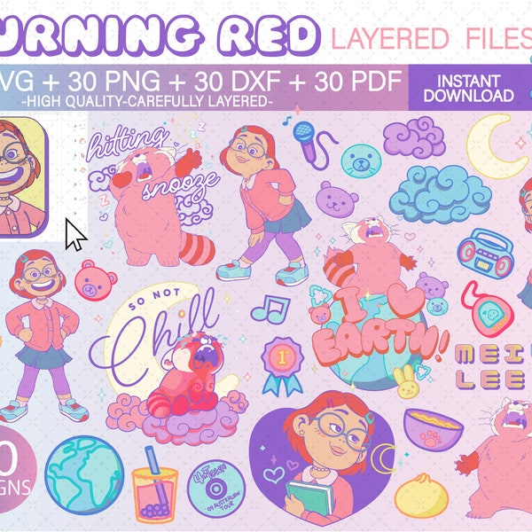 Turning Red Cricut - Etsy