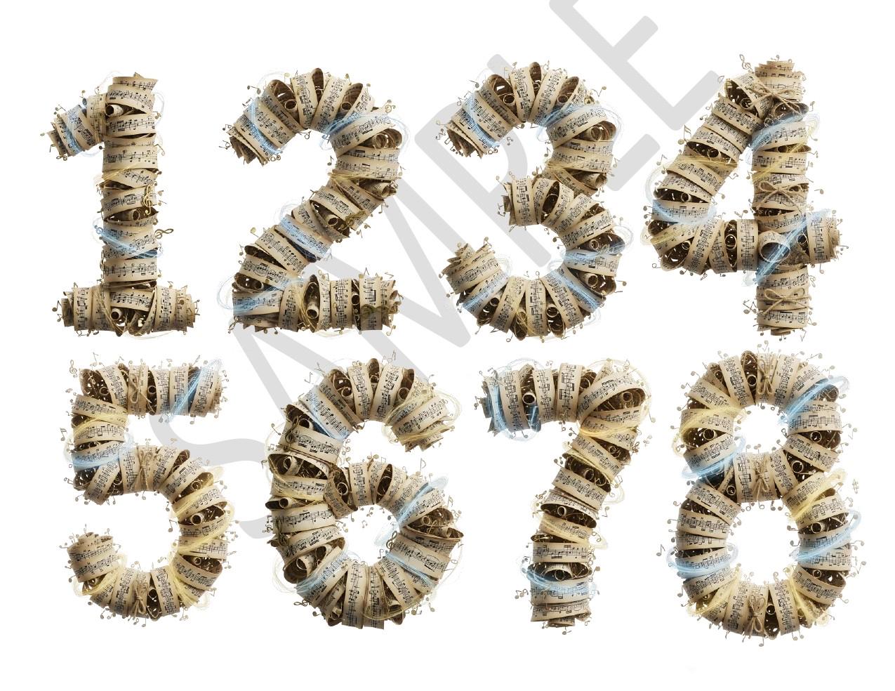 Music Notes Numbers Digital PNG File Scrapbooking Crafts Stickers ...