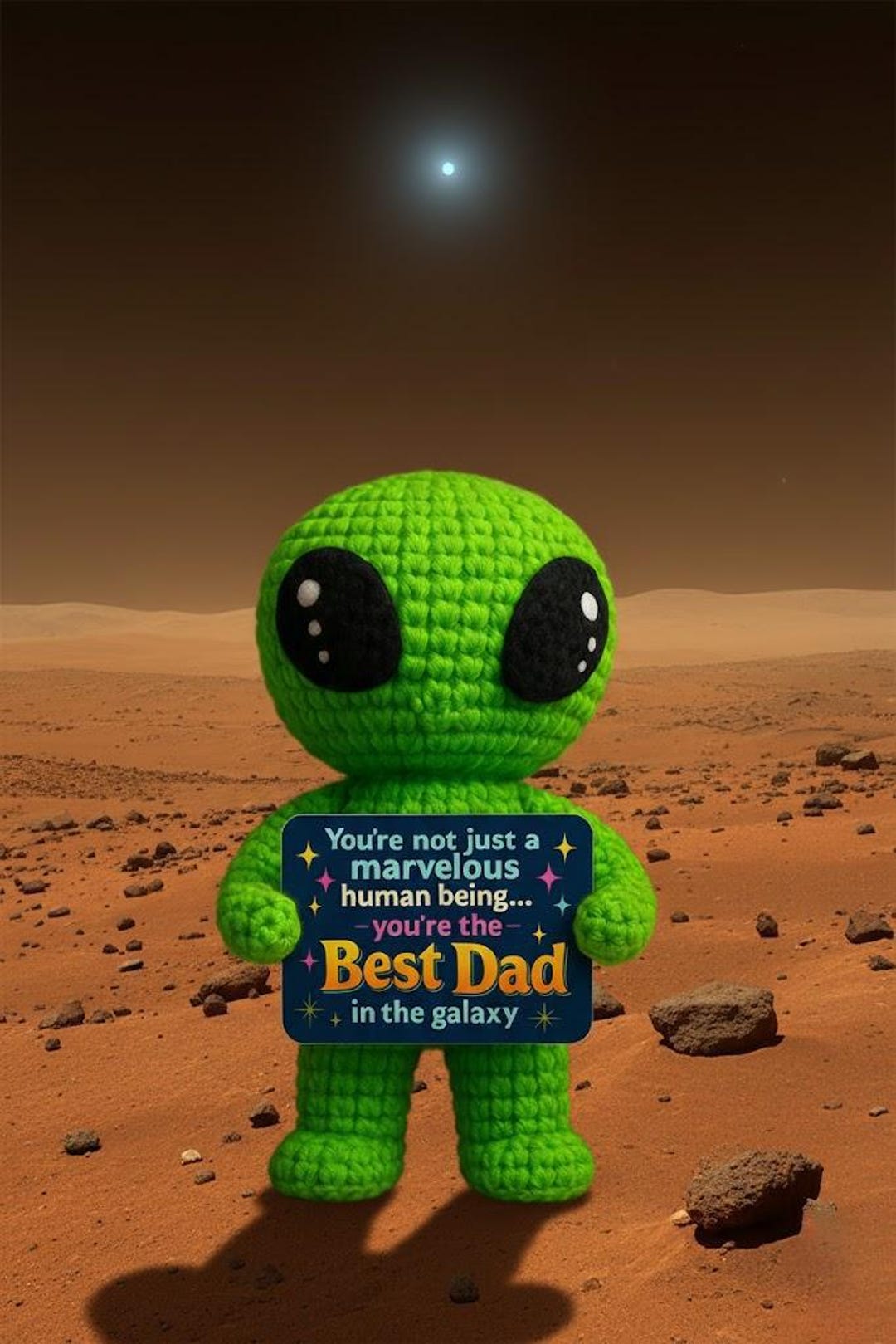 Handmade Positive Alien Crochet Doll, Cute Emotional Support Gift for ...