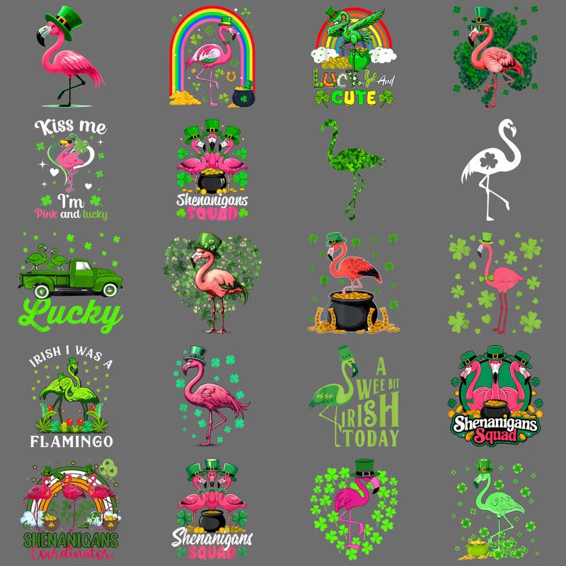 St. Patrick's Day Flamingo - Etsy