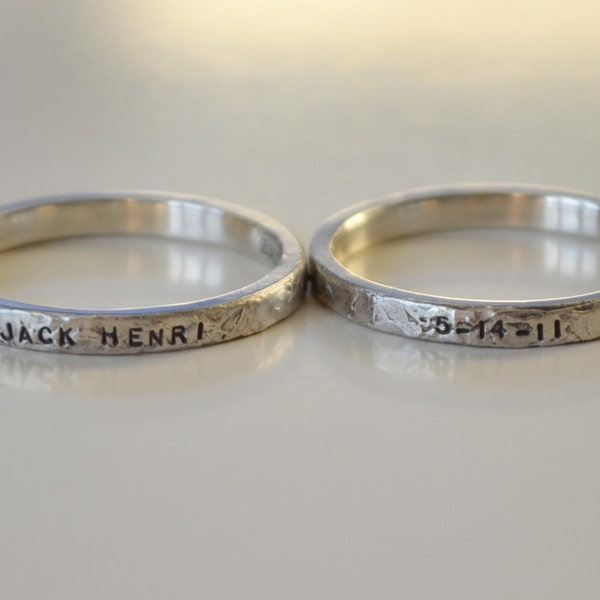 Thin Name Ring - Etsy