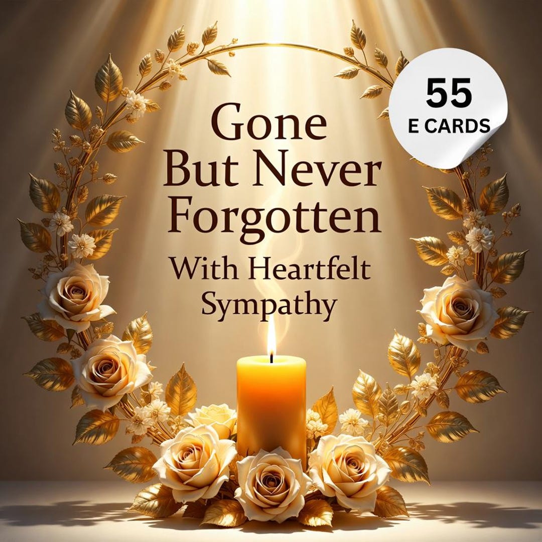 Grief Memorial Cards | 55 Digital Sympathy E-cards Bundle | Digital JPG ...