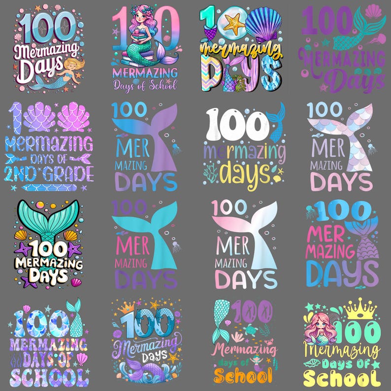 Mermazing Days of School PNG – Funny Mermaid Teacher Student Clipart ...
