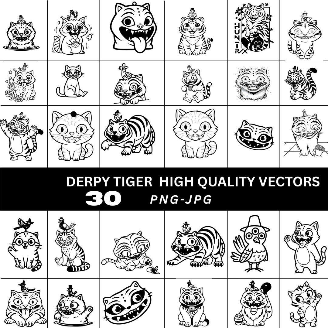 30 Derpy Tiger Bundle | Kpop Demon Hunters PNG and Pdf |derpy Tiger JPG ...