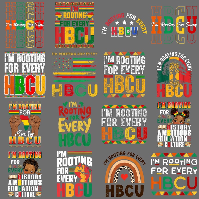 I'm Rooting for Every HBCU PNG – HBCU Pride Melanin Clipart, Black ...