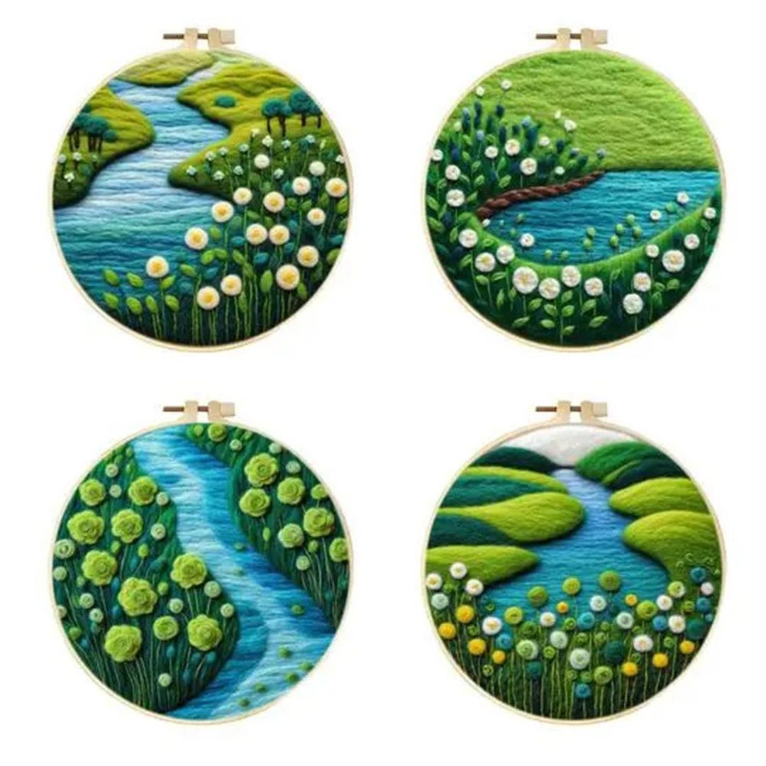 Waterfall River Felting Kit | Forest Nature DIY Wool Needle Art With ...