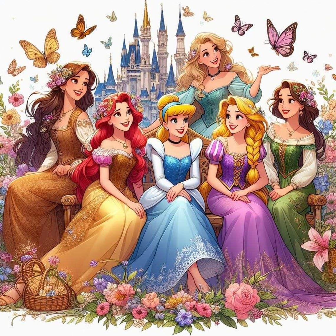 Princess Cartoon Diamond Painting Kit, Full Drill DIY Hobby Gift - Etsy
