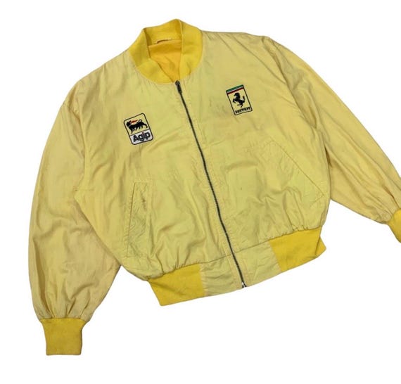 Vintage 90s Ferrari AGIP Formula 1 Racing Team Bomber… - Gem
